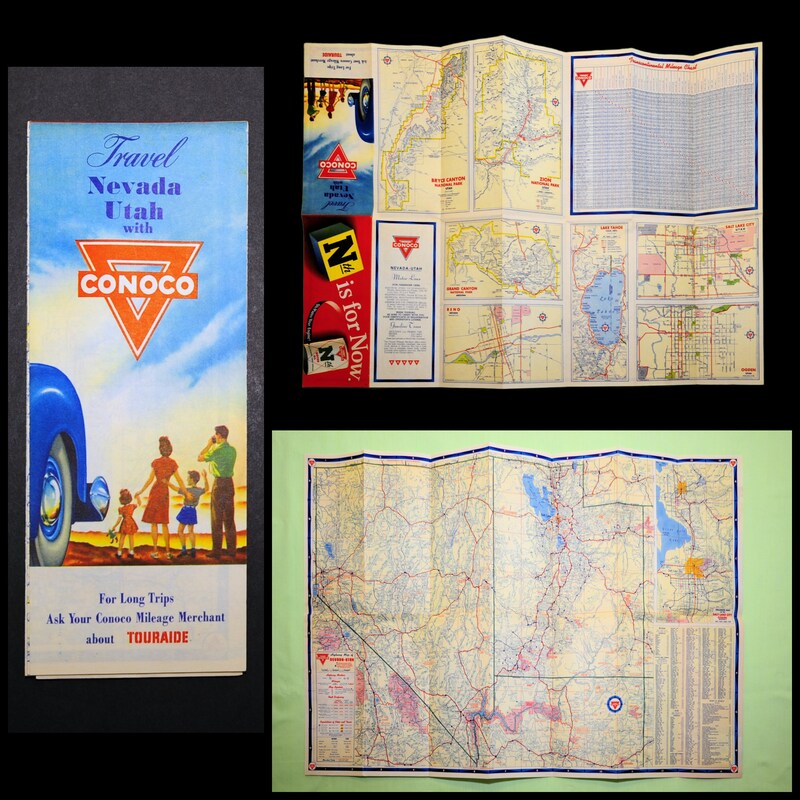 Vintage Road Maps - Etsy