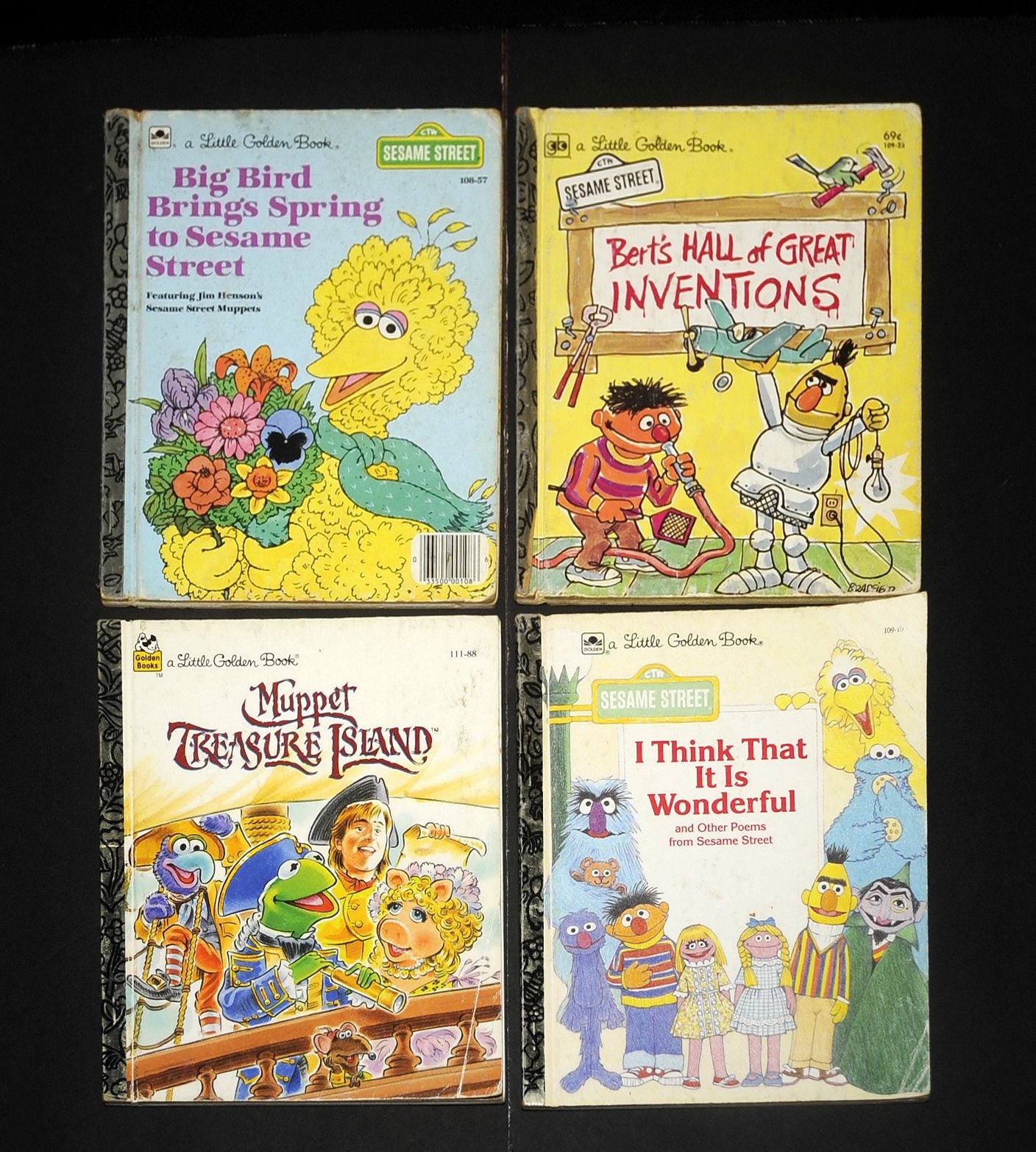 VTG Little Golden SESAME Street Books Lot of 4 / Sesame Street Bert ...