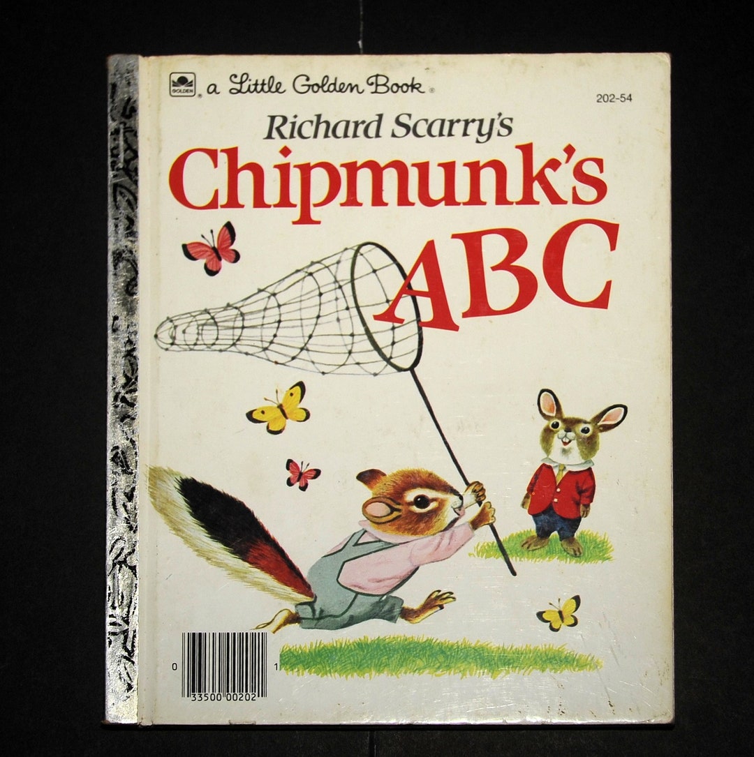 Vintage Little Golden ALPHABET Book / Richard Scarry / 'chipmunk's Abc ...