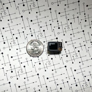 BASIC Programming Ready Prompt PCB Lapel Pin on Vintage 80's Style TV ...