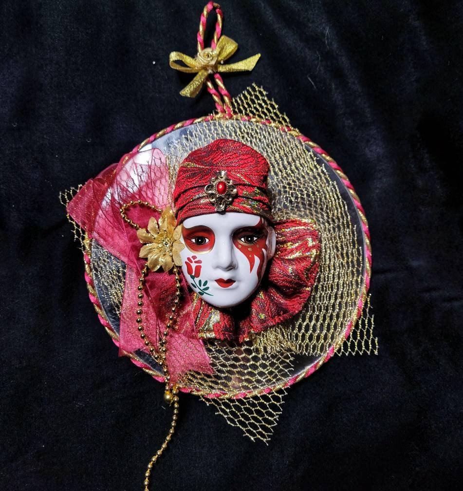 Beautiful Vintage Collectable Clown Mirror. Lovely Red and - Etsy