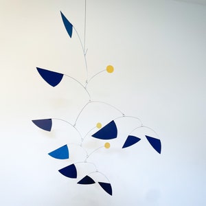 Triangle Mobile / Blue & Yellow - Etsy