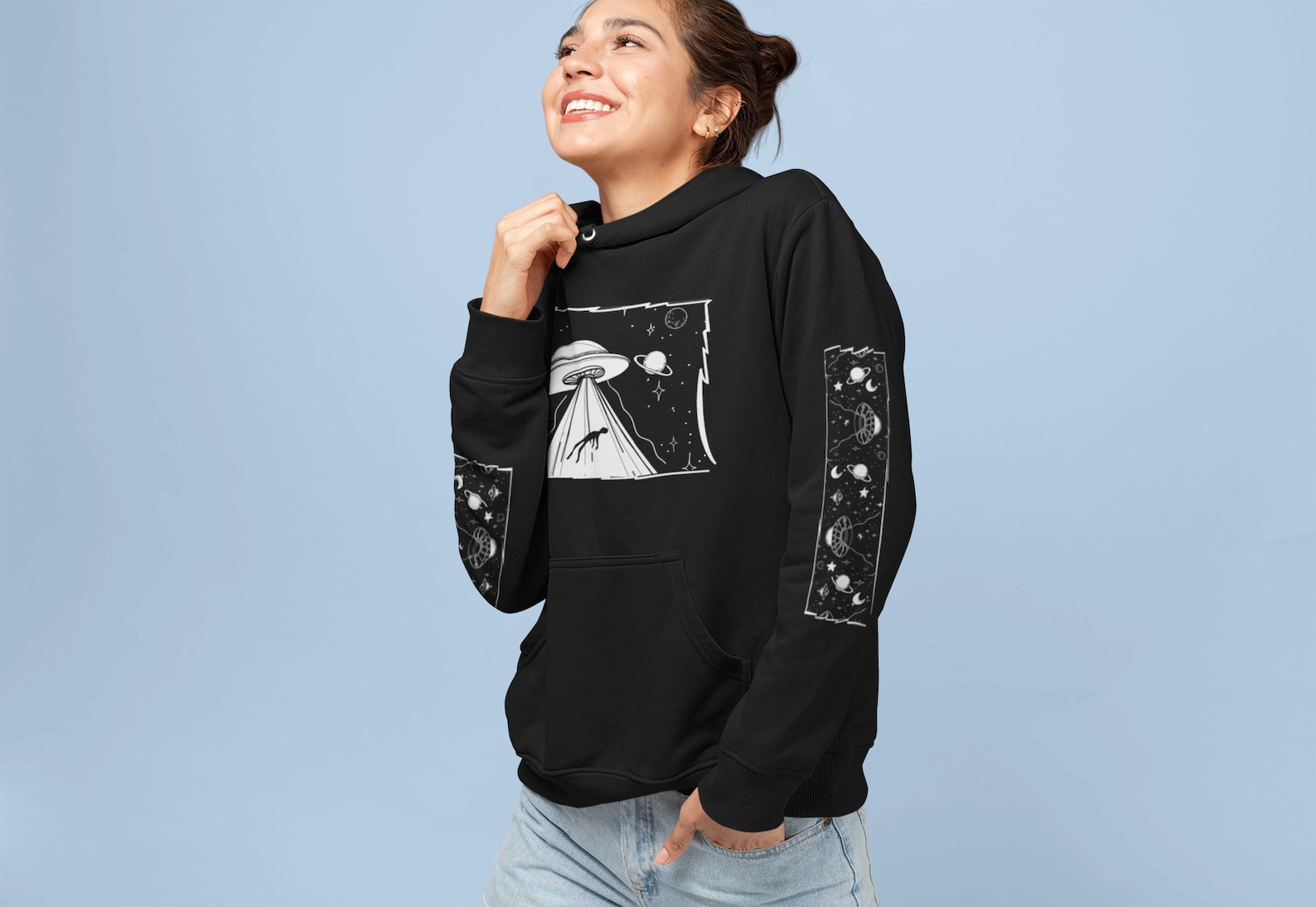 UFO Abduction Hoodie Alien Hoodie I Believe Aesthetic - Etsy