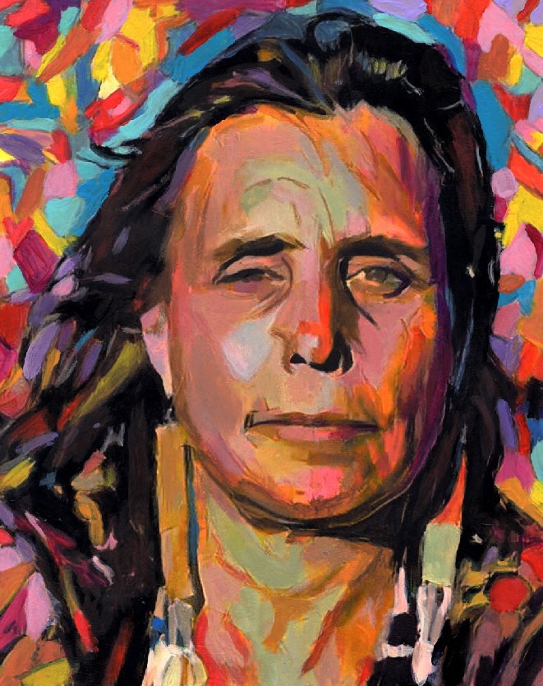 Winona Laduke - Portrait Art Print. Original Artwork Giclée Print on ...