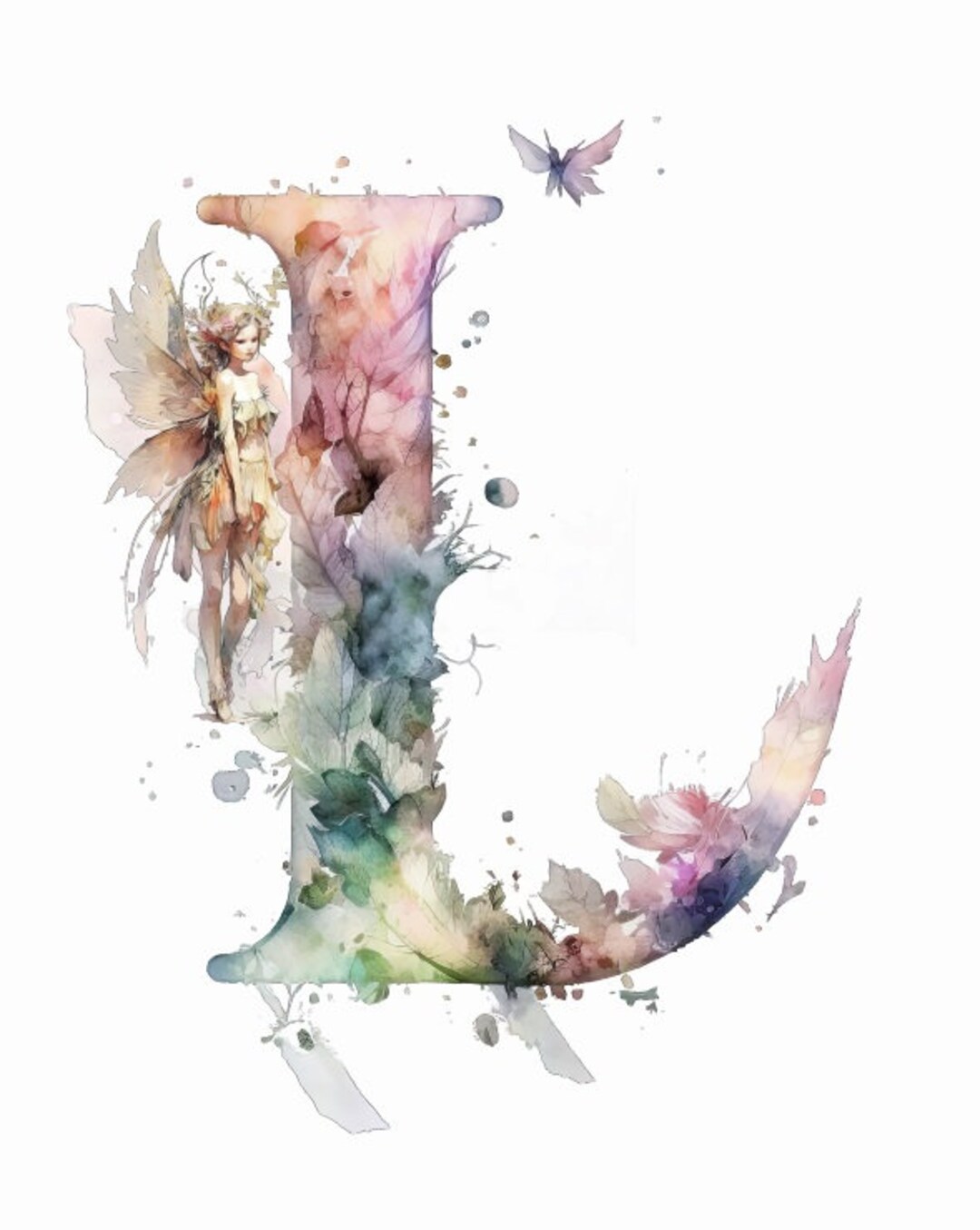 Personalized Letter L Fantasy Art Print Mystical Artwork Fairy Prints ...