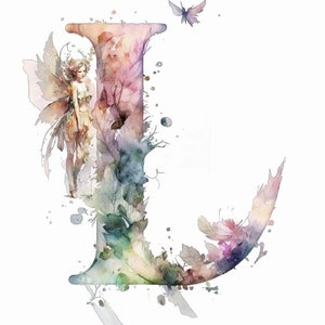 Personalized Letter L Fantasy Art Print Mystical Artwork Fairy Prints ...