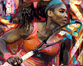 Serena Williams Painting - Etsy