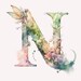 Personalized Letter N Fairies Nursery Art Print - Boho Fairy Prints for ...