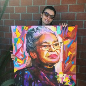 Rosa Parks - Portrait Art Print. Original Artwork Giclée Print on ...