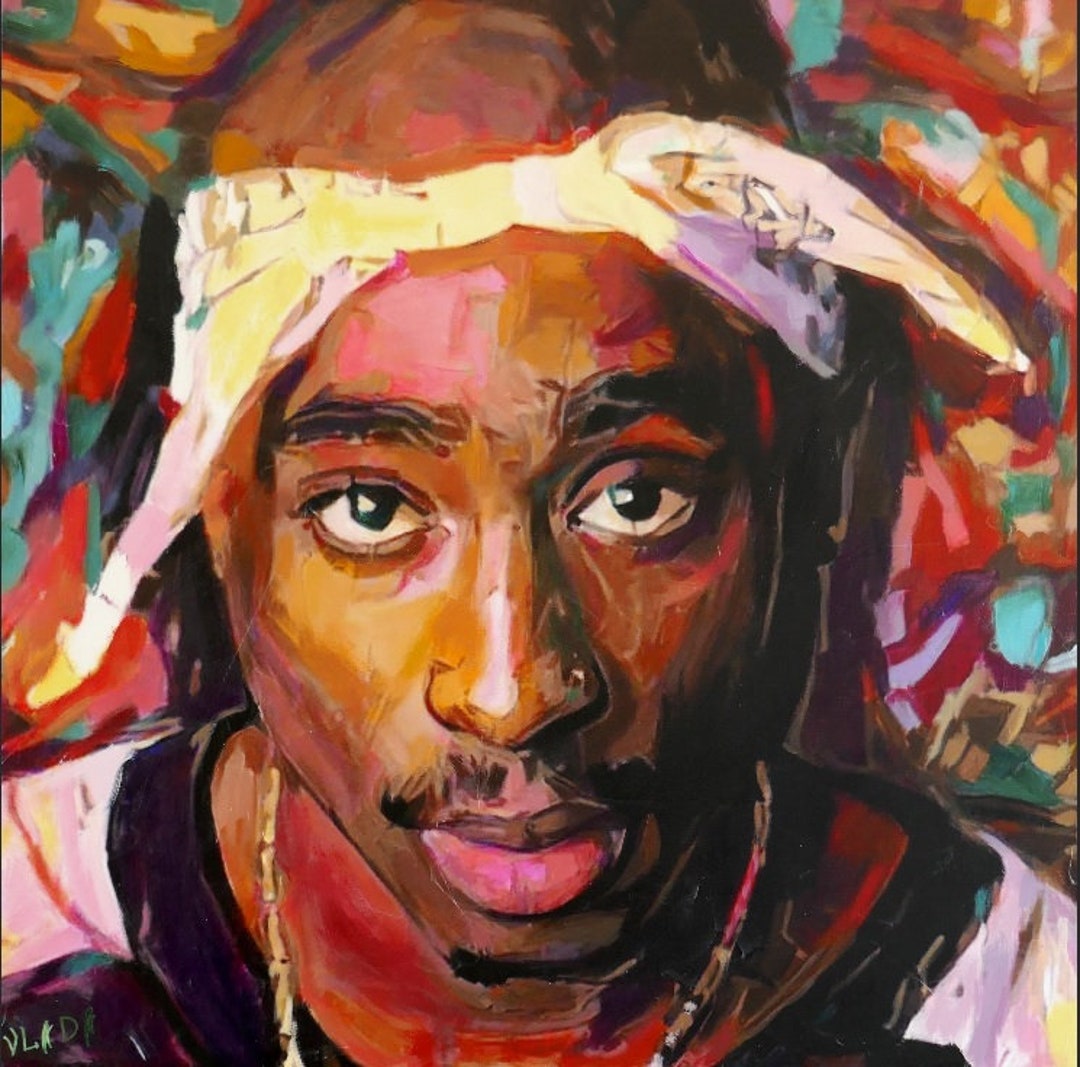 Tupac 2pac Shakur Portrait Art Print. Original Artwork Giclée Print on ...