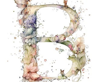 Personalized Letter R Fairies Nursery Art Print - Boho Fairy Prints for ...