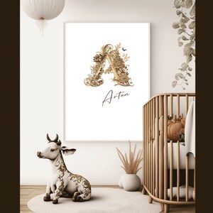 Letter A Personalized Art Gift for Wedding Party Favor Custom Wall ...