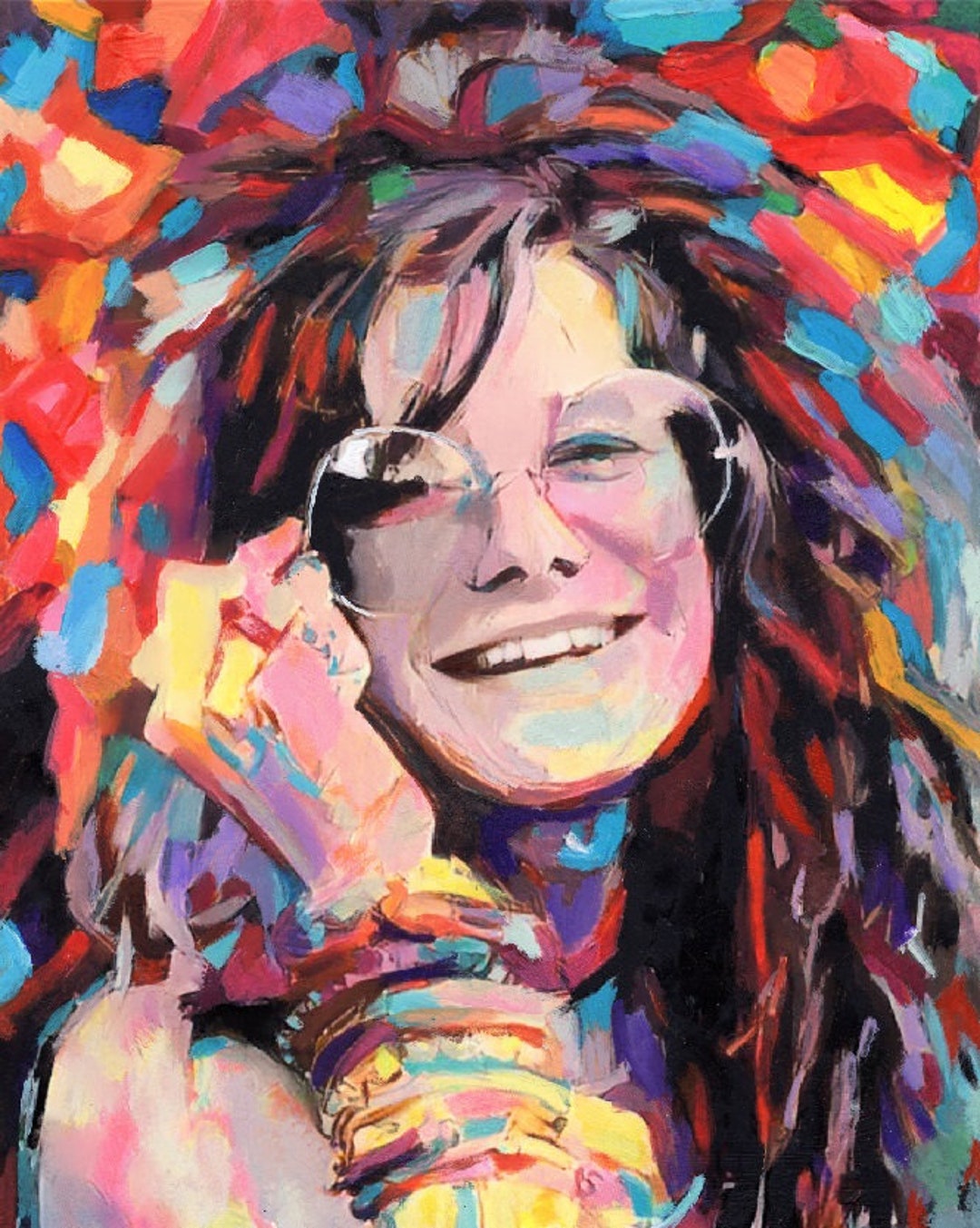 Janis Joplin Portrait Art Print. Original Artwork Giclée Print on ...