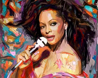 Diana Ross Portrait - Etsy