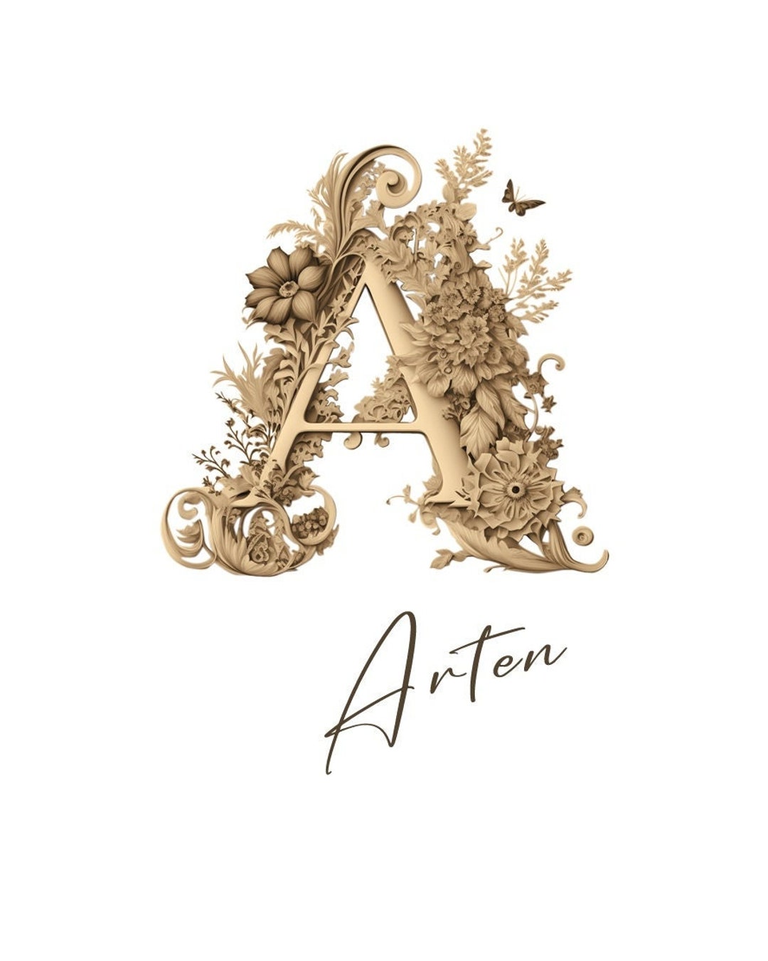 Letter A Personalized Art Gift for Wedding Party Favor Custom Wall ...