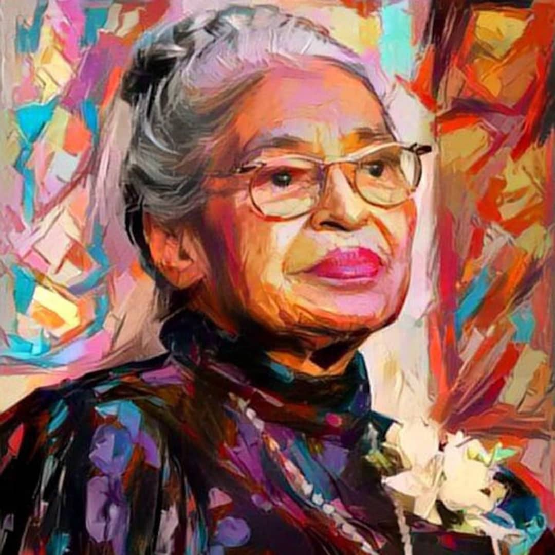 Rosa Parks Portrait Art Print. Original Artwork Giclée Print on Canvas ...
