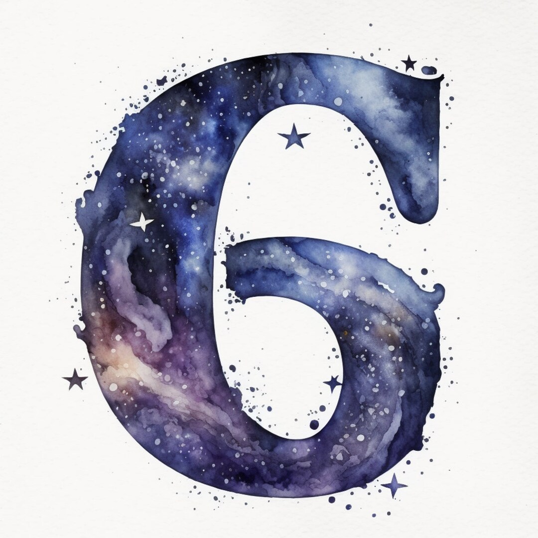 Custom Constellation Galaxy Letter G Indigo Art Print Custom Name Sign ...