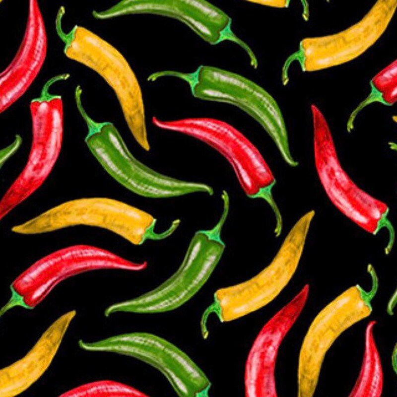 Chili Pepper Fabric - Etsy