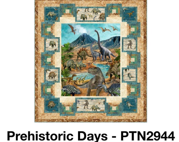 Prehistoric Days Pattern-dinosaurs-pine Tree Country Quilts-ptn2944 - Etsy