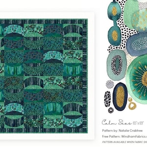 Ebb & Flow-saltaire-spume-essoldo Design-kate Rebecca Leach-windham-100% Cotton Fabric-54031d-10 ...