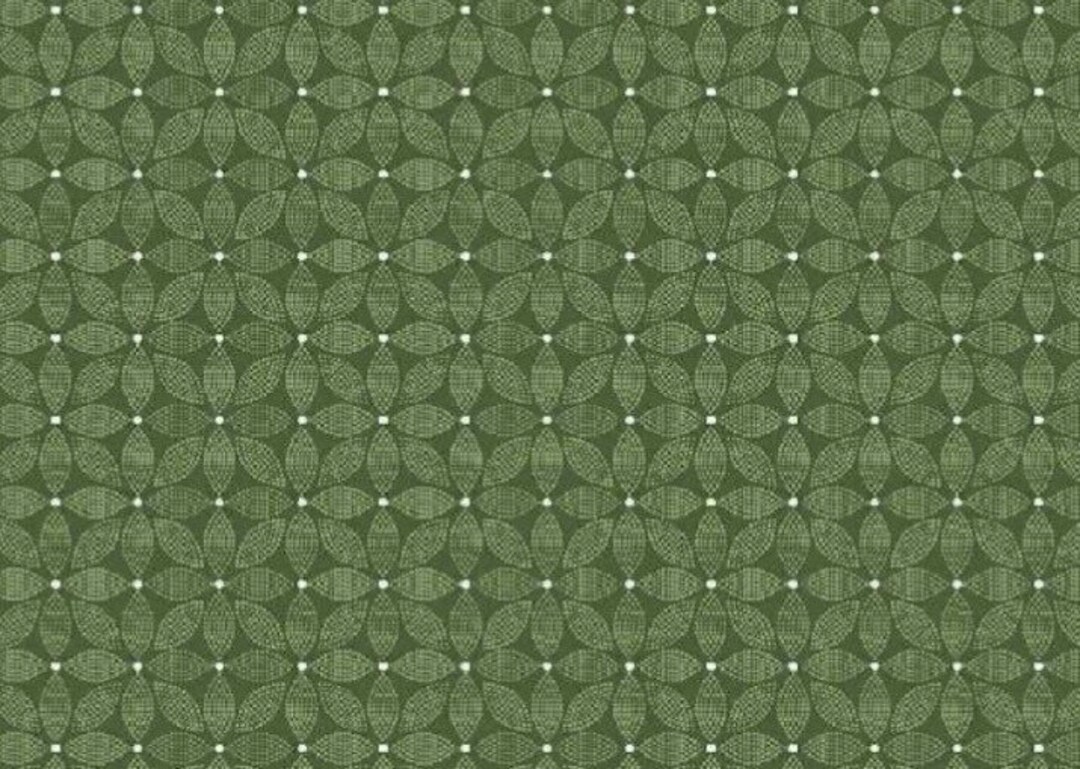 Trellis-olive-forget Me Not Collection-allison Harris-windham Fabrics-100% Cotton-quilting ...