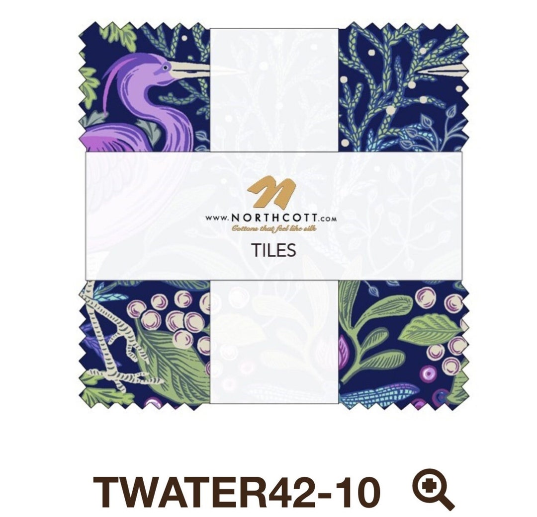 Waters Edgetile Bundle-10” X 10” Squares-42 Pieces-layer Cake-brett Lewis-northcott-wetland ...