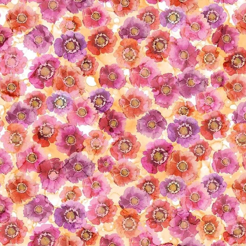 Dragonfly Flowers Panel - Etsy