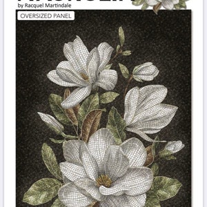 Magnolia Trail-black-magnolia Collection-northcott Studios-100% ...