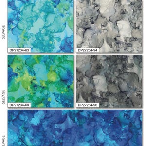 Fluidity-hibiscus-pink-orange-northcott Fabrics-deborah Edwards-melanie ...