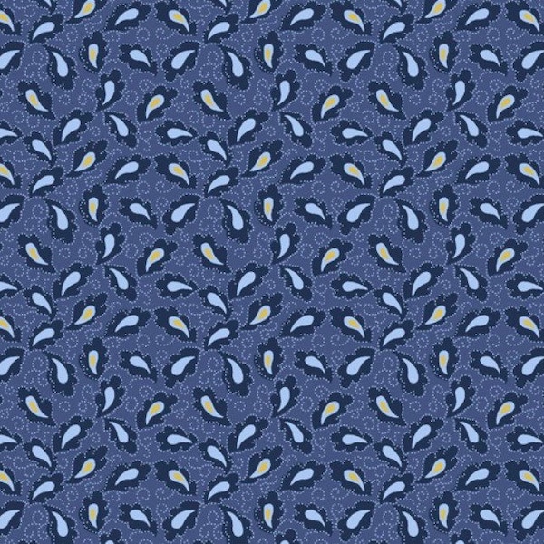 Navy Blue Paisley Fabric - Etsy