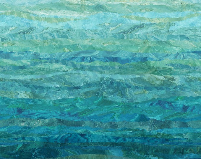 Tranquil Waters-ombre-dark Blue-deborah Edwards for Northcott Fabrics ...