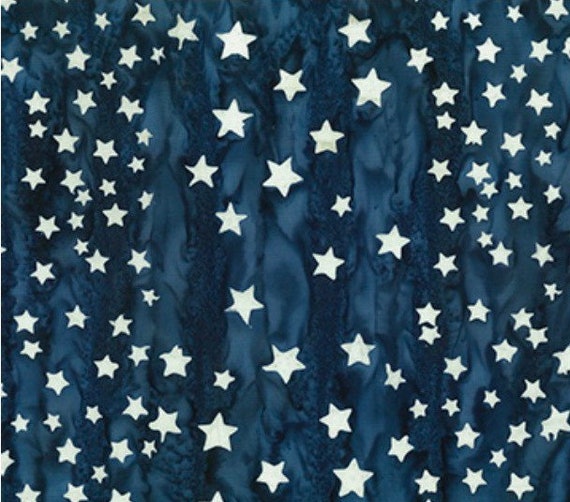 Batik-stars-denim-banyan Batiks-bandana - Etsy