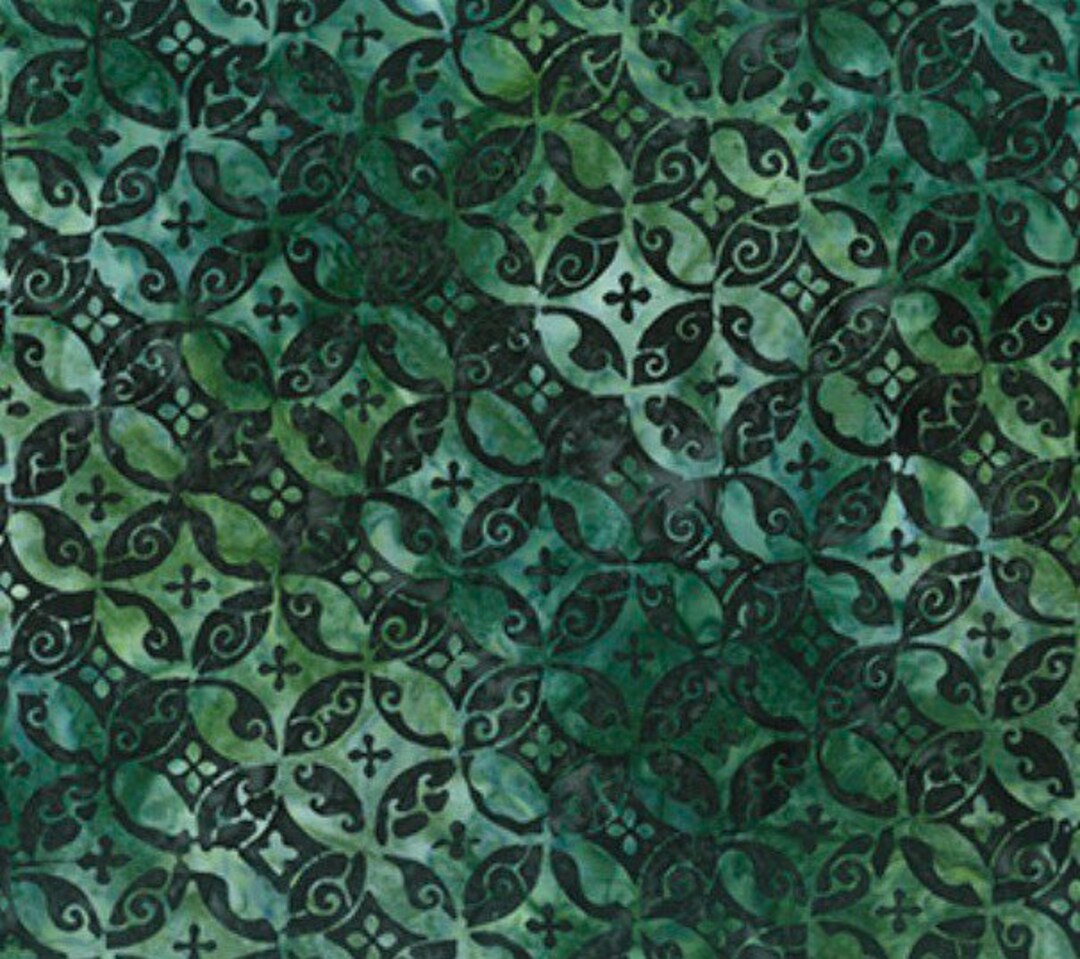 Batik-circles-dark Green-banyan Batiks Northcott-destination Ireland ...