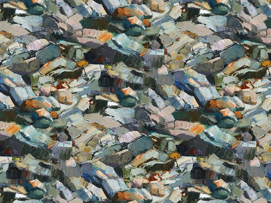 Silent Lake-rocks-gray-northcott Fabrics-losif Derecichei-100% Cotton ...