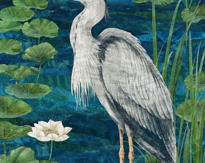 Tranquil Waters-panel-24” X 43”-dark Blue-deborah Edwards for Northcott ...