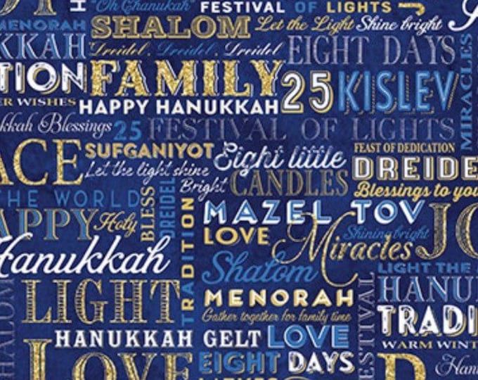 Lovely Menorah Fabric by Alexander Henry, 1 Yard by 42, the Alexander ...