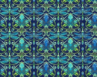 Northcott Dragonfly Fabric - Etsy