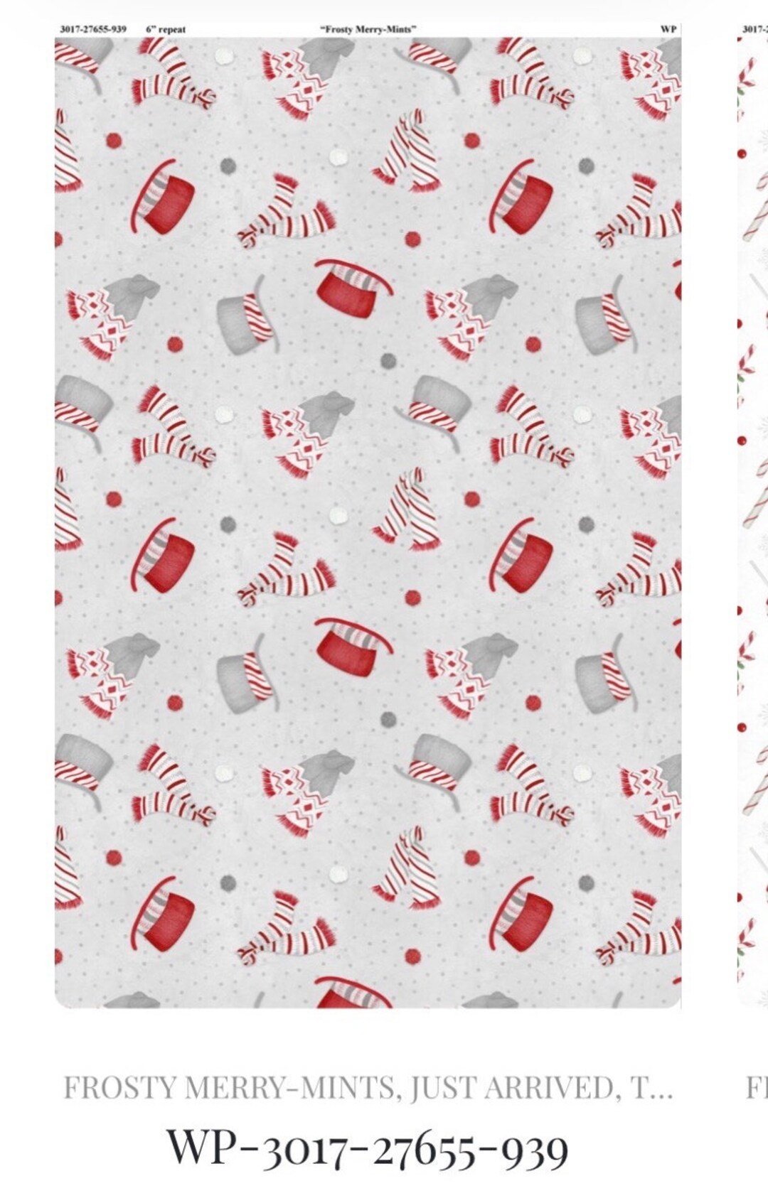 Hats & Scarves-gray Red-frosty Merry Mints Collection-danielle Leone ...