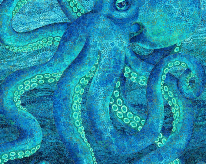 Shimmer-enigma Collection-panel-24” X 43”-dark Blue-metallic-northcott ...