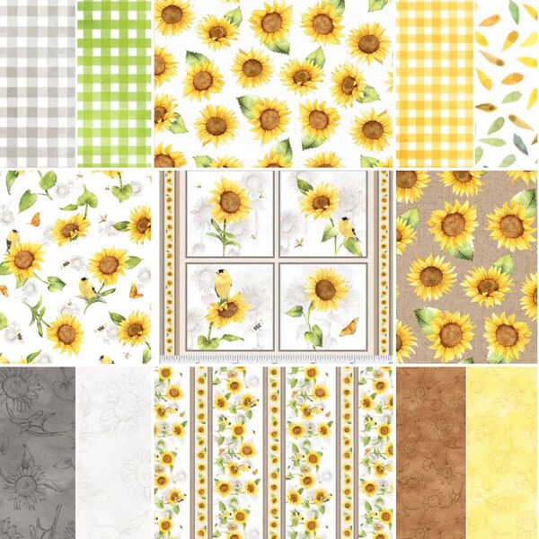 Sunflower Fabric Panel - Etsy