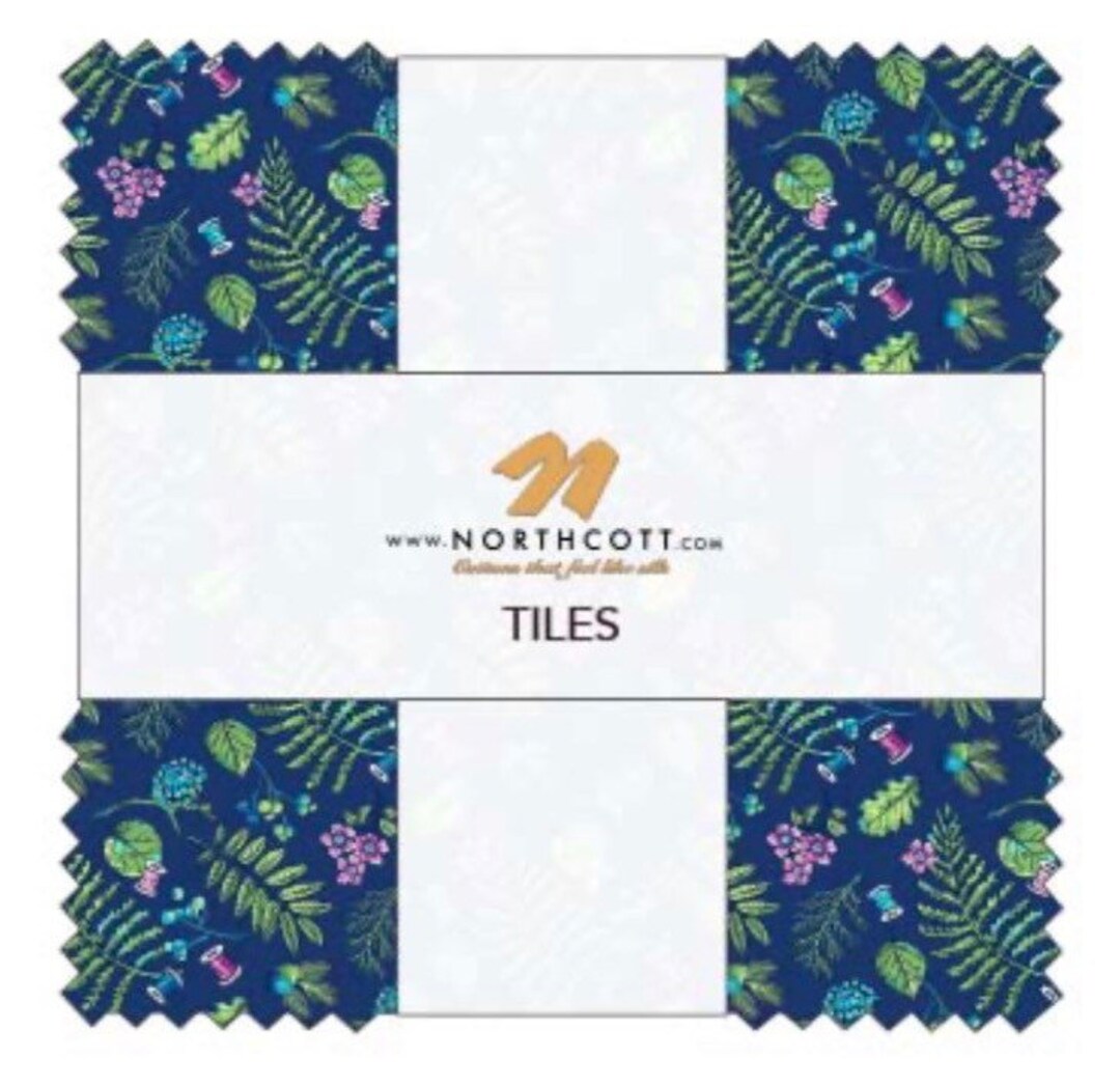 Tiles-10” Squares-42 Piece-wild Collection-brett Lewis-northcott-100% ...