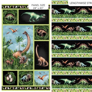 Dinosaurs-border Stripe-dino Jungle-paleo Tales Collection-northcott ...