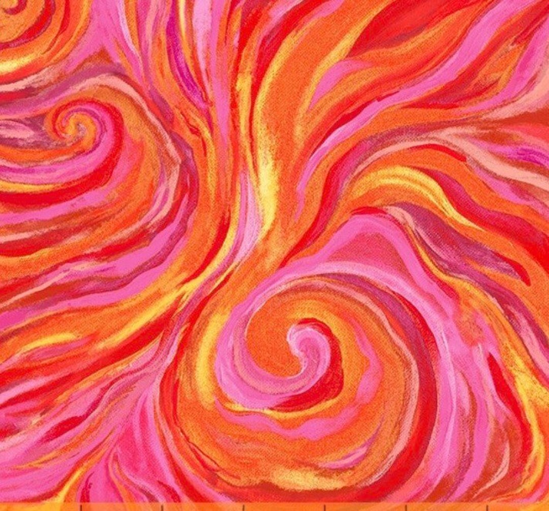 Swirl Sensation-fire-impressions Collection-windham Fabrics-100 Percent ...