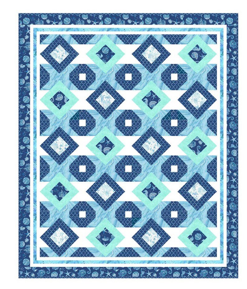 Ogee-light Blue-coastal Living Collection-p&b Textiles-100% - Etsy