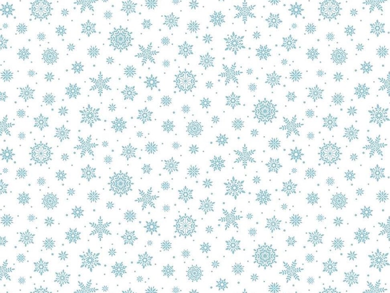 Snowflake-white and Blue-flannel-woodland Woolies Collection-by Deborah ...