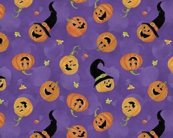 Bats-purple Black-boo Crew Collection-susan Winget-wilmington Prints ...