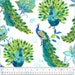 Promenade-peacock Promenade-large Main Print-white-whistler Studios-windham Fabrics-100% Cotton ...