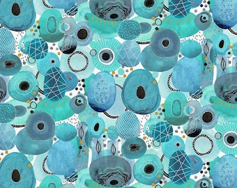 Ebb & Flow-saltaire-prussian-essoldo Design-kate Rebecca Leach-windham-100% Cotton Fabric-54031d ...