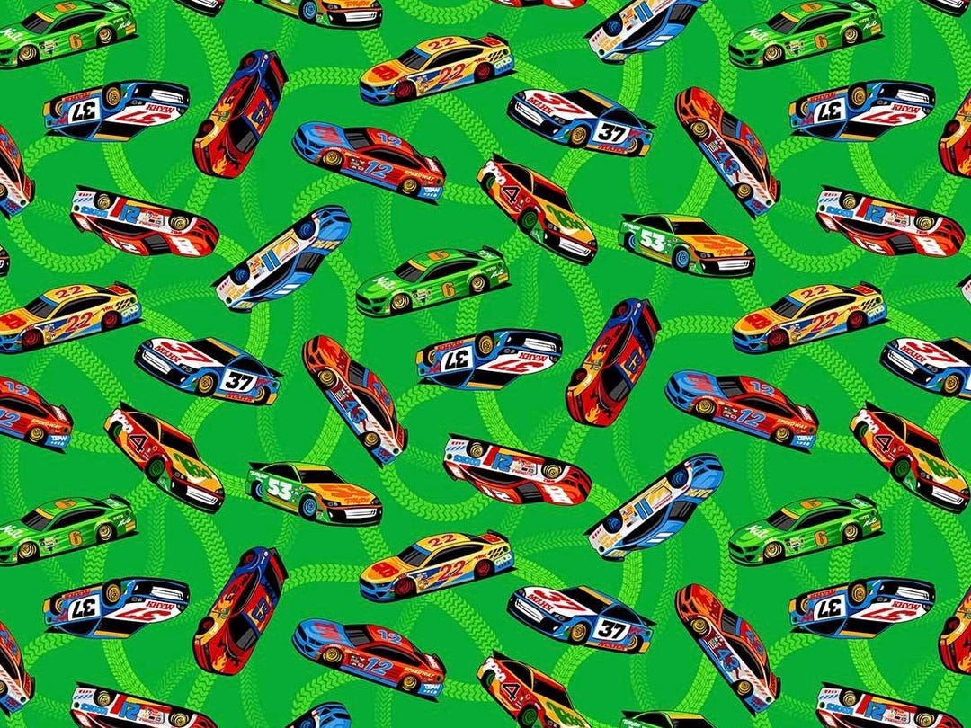 Turbo Speed-small Cars-green-northcott-fernanda Motta-100 Percent ...