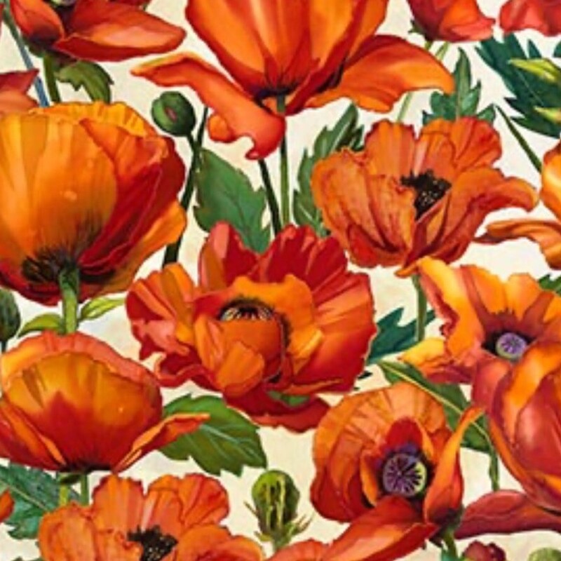 Poppy Fabric - Etsy